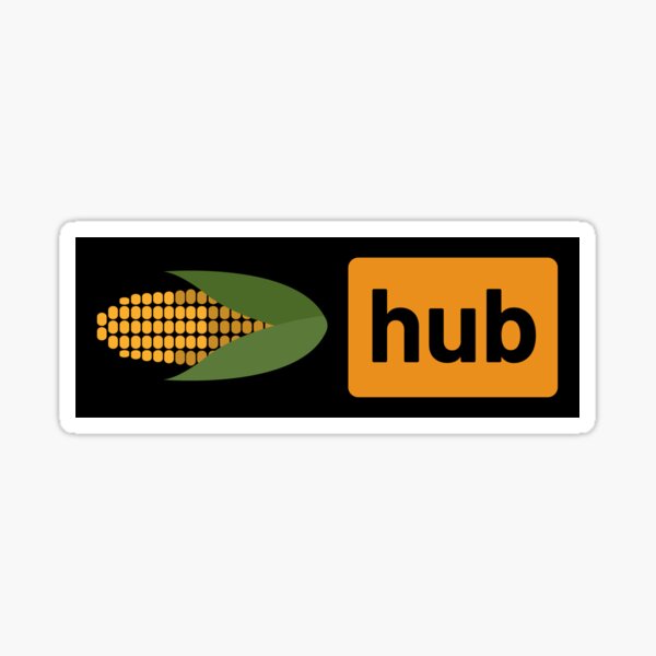 Corn Hub Fun Pun Sticker For Sale By Zaxcraft Redbubble