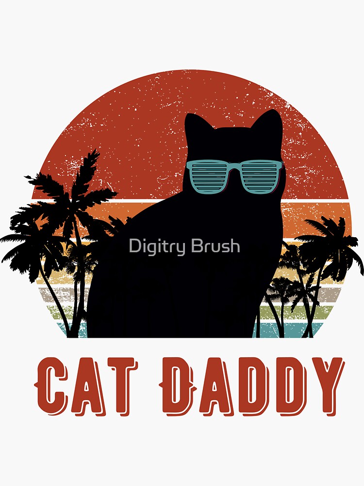 "Cat Daddy - Vintage Cats" Sticker for Sale by TheEternalDawn | Redbubble