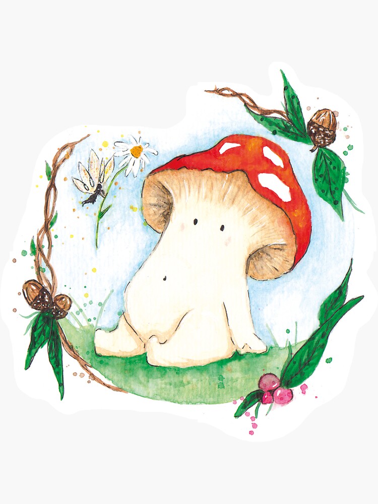 "Toadstool Mushroom & fairy in nature woodland - fantasy folklore ...