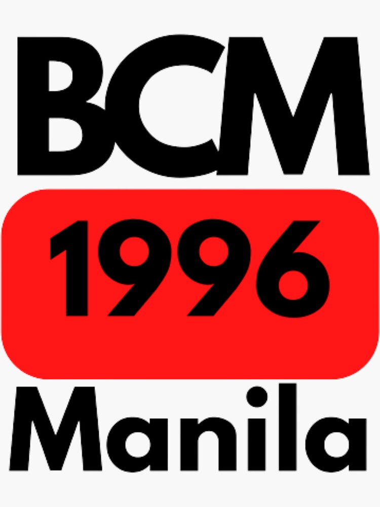 "Bcm 1996 Manila - Red & Black" Sticker for Sale by YorkStyle | Redbubble