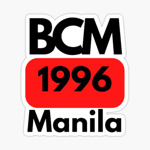 "Bcm 1996 Manila - Red & Black" Sticker for Sale by YorkStyle | Redbubble