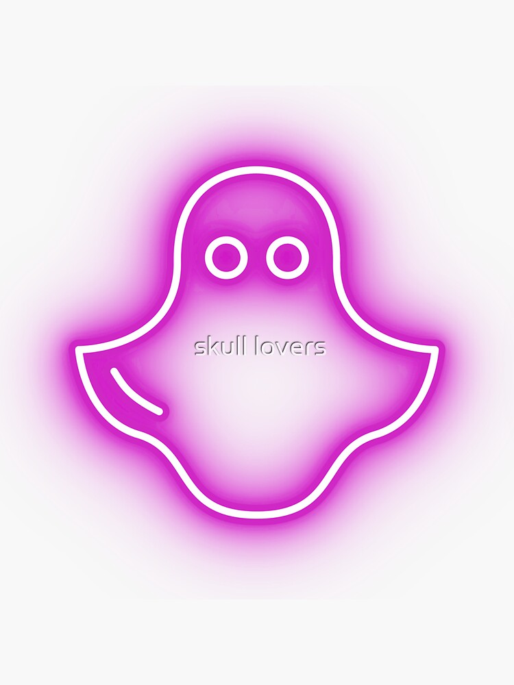 "Cute ghost in pink neon" Sticker for Sale by aubstore | Redbubble