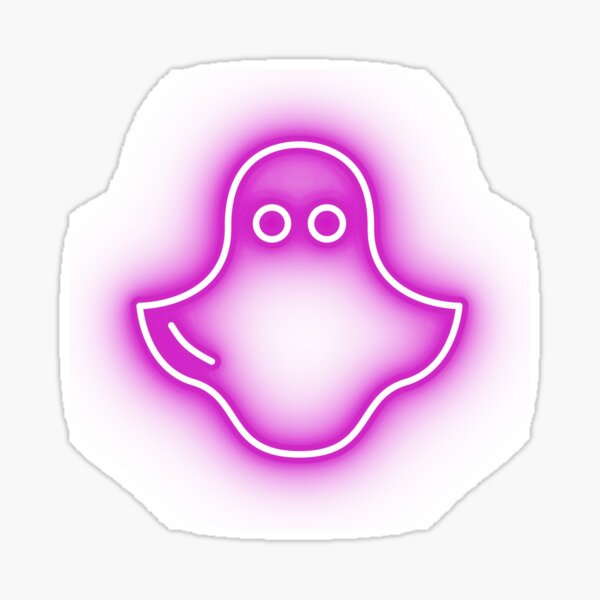 "Cute ghost in pink neon" Sticker for Sale by aubstore | Redbubble
