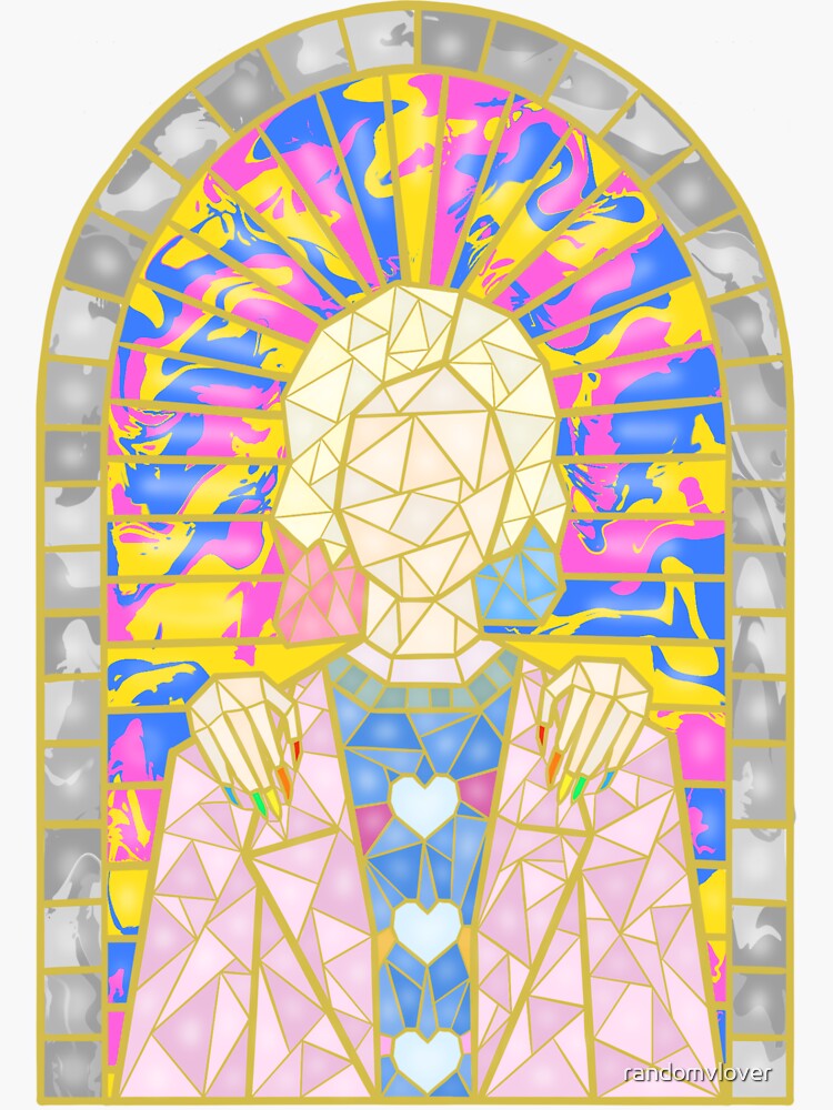 "Enid Stained Glass Window Marble" Sticker for Sale by randomvlover ...