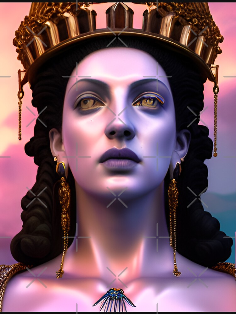 "3d degital art wallpaper vaporewave aesthetic metaverse queen" T-shirt ...