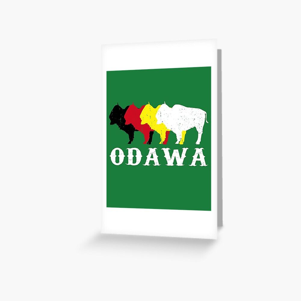 "Odawa Nation Indian Tribes Medicine Wheel Symbol" Greeting Card for ...
