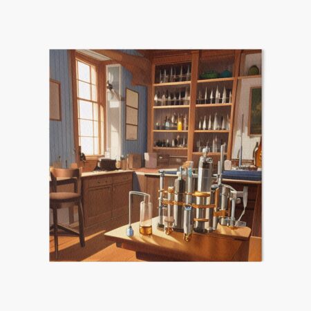 "Vintage 70s Science Chemistry Lab" Art Board Print for Sale by ...