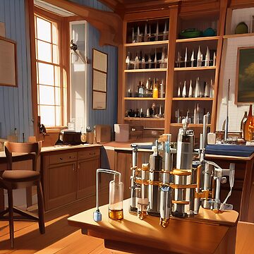 "Vintage 70s Science Chemistry Lab" Art Board Print for Sale by ...
