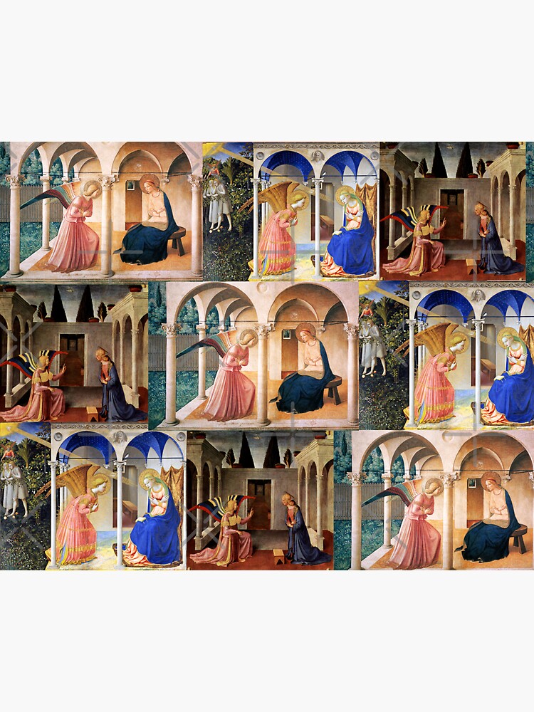 "ANNUNCIATION By BEATO ANGELICO Christmas Pattern" Sticker for Sale by ...
