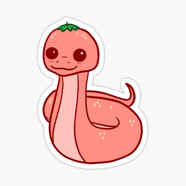 "strawberry snake " Sticker for Sale by cmxcrunch | Redbubble