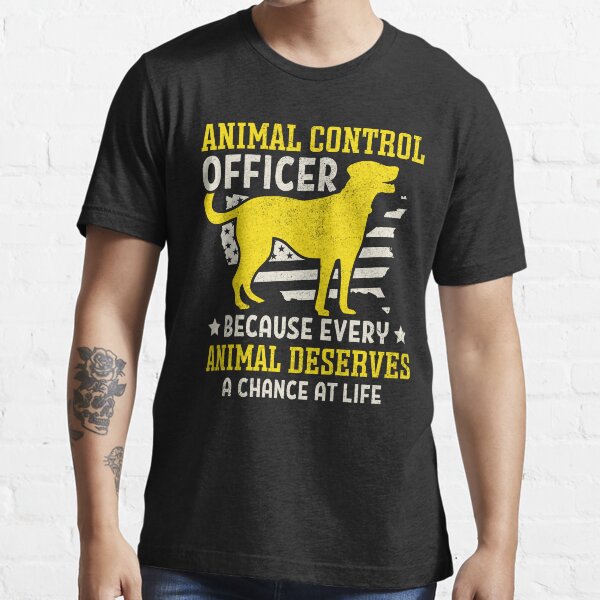 "Funny USA Animal Control Officer American Flag Patriotic Dog" T-shirt ...