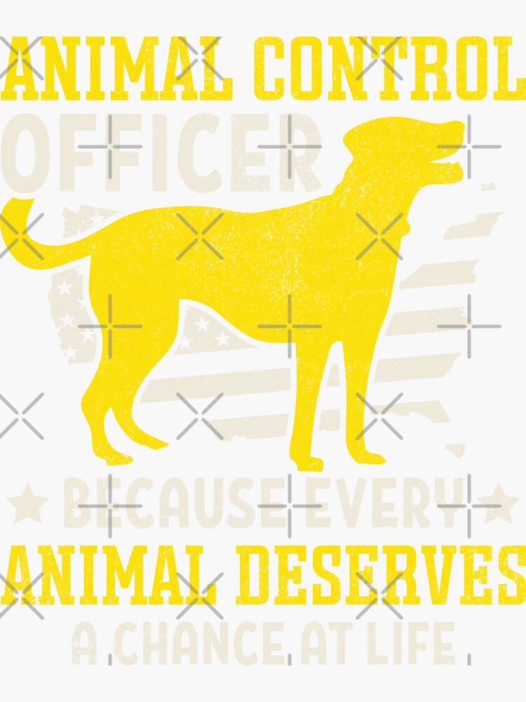 "Funny USA Animal Control Officer American Flag Patriotic Dog" Sticker ...