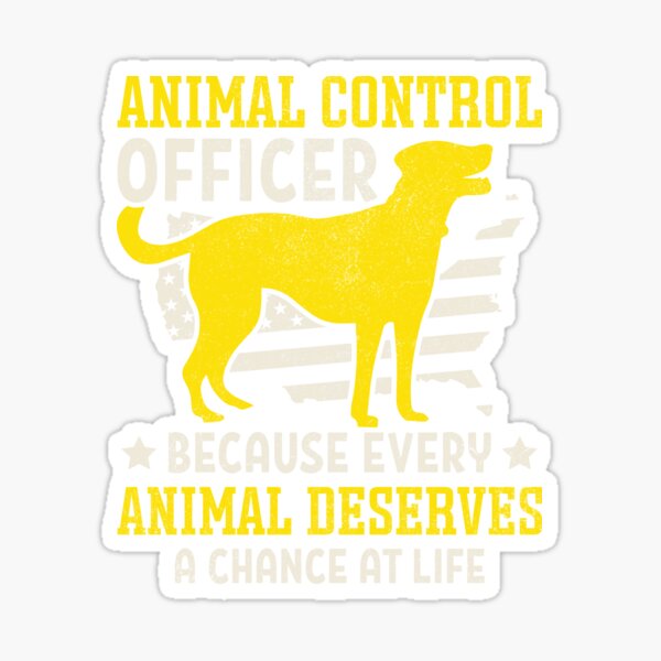 "Funny USA Animal Control Officer American Flag Patriotic Dog" Sticker ...