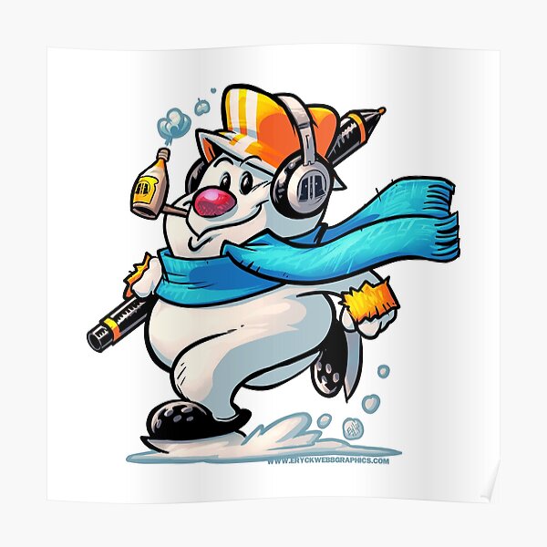 "Frosty The Draw Man" Poster for Sale by ewgShop | Redbubble