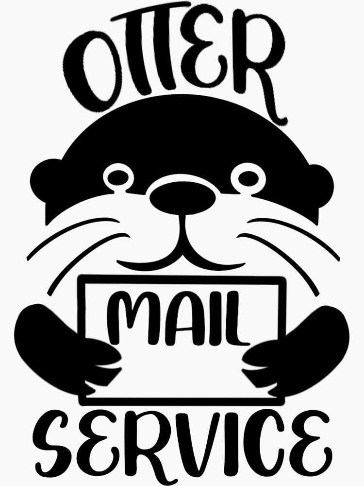 "Otter Mail Service" Sticker for Sale by bscampbe | Redbubble
