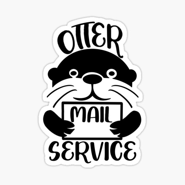 "Otter Mail Service" Sticker for Sale by bscampbe | Redbubble