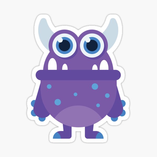 "Fun/Cute Alien/Monster Figure Illustration 016" Sticker for Sale by ...
