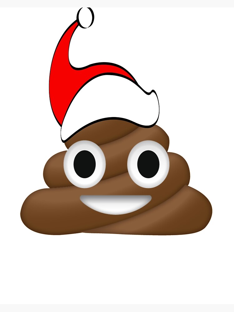 "Funny Christmas Santa Poop Emoji Xmas" Art Board Print for Sale by ...