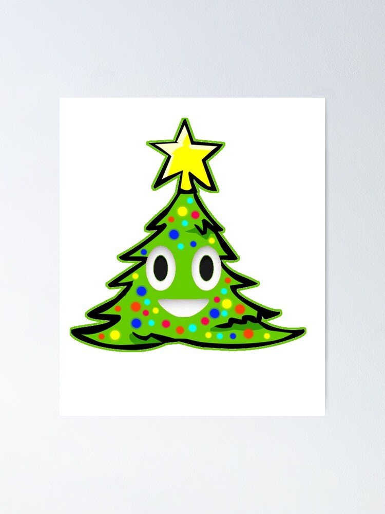 "Funny Ugly Christmas Tree Poop Emoji" Poster by IlissDesign | Redbubble