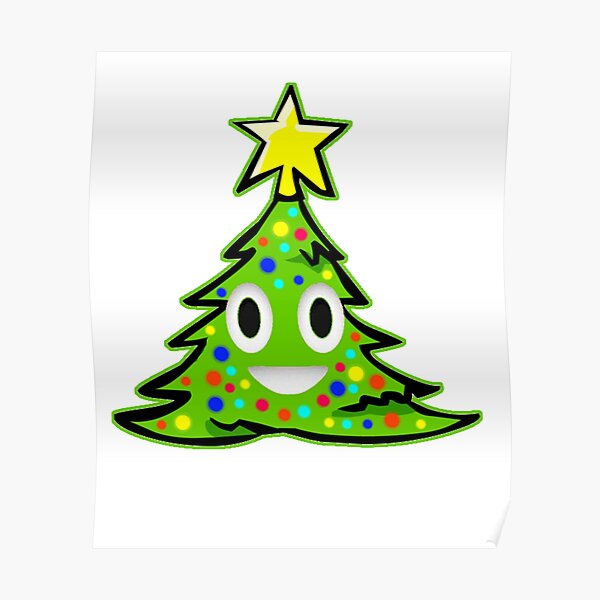 "Funny Ugly Christmas Tree Poop Emoji" Poster by IlissDesign | Redbubble
