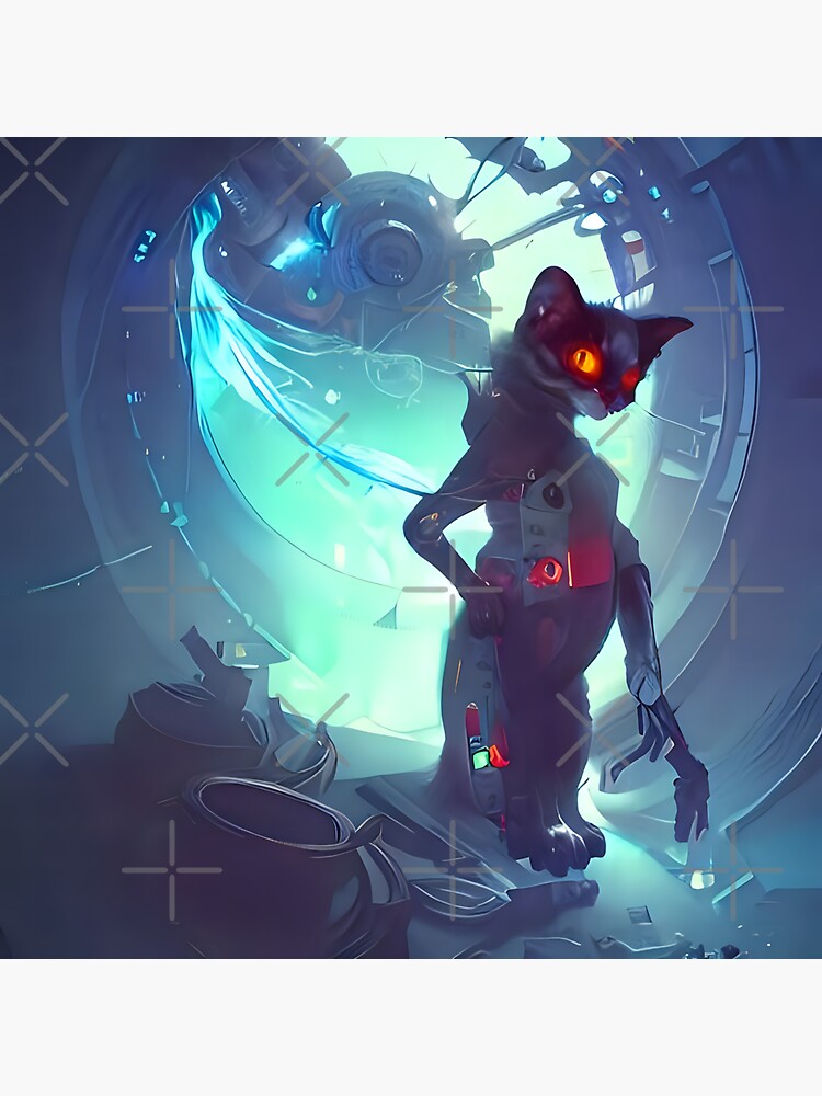 "Evil Genius Cat " Sticker for Sale by matsinka | Redbubble