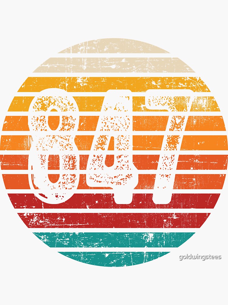 "Distressed Vintage Sunset 847 Area Code" Sticker for Sale by ...