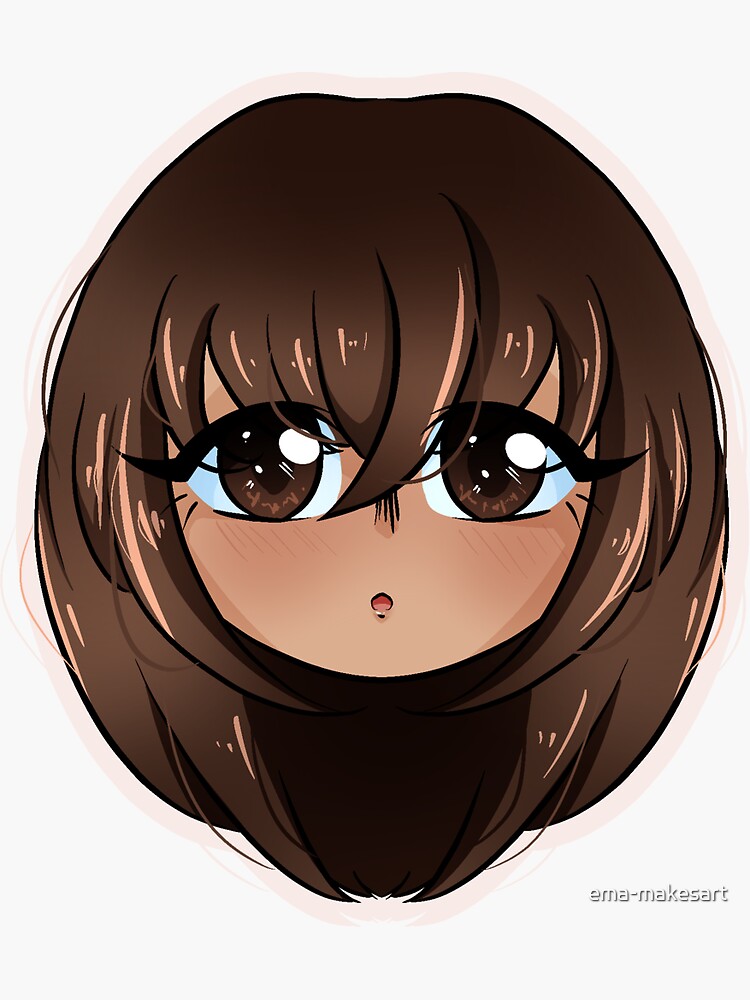 "Chibi Girl- One year anniversary of my Insta" Sticker for Sale by ema ...