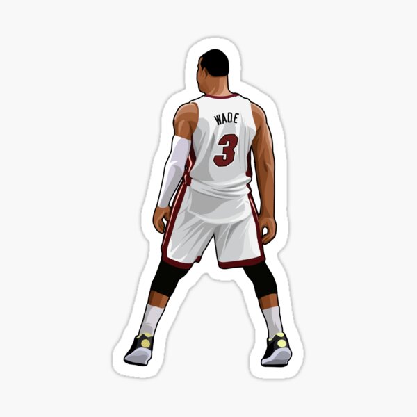"Dwyne Wade #3 Celebrates Games" Sticker for Sale by TacklePack | Redbubble