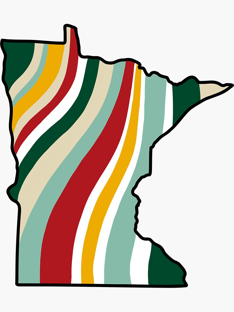 "state of minnesota wild colors" Sticker for Sale by bluemooseminny ...