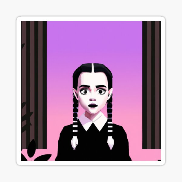 "Wednesday Addams" Sticker for Sale by Winging-It | Redbubble