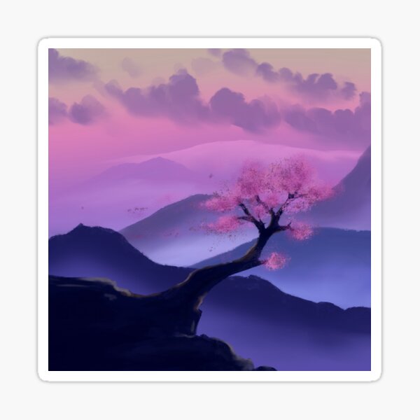 "Cherry Blossom Tree" Sticker for Sale by Kh220978 | Redbubble