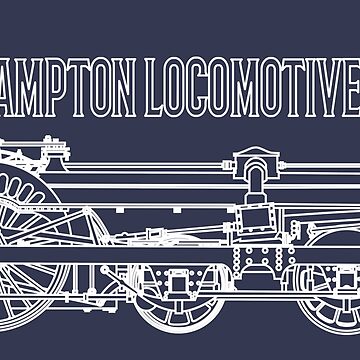 "Crampton 1846 Steam Locomotive Blueprint Diagram Gift" Poster for Sale ...