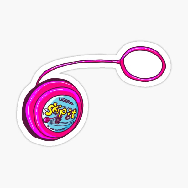 "Girls Skipping Toy from the 90's" Sticker for Sale by cherdrawsthings ...