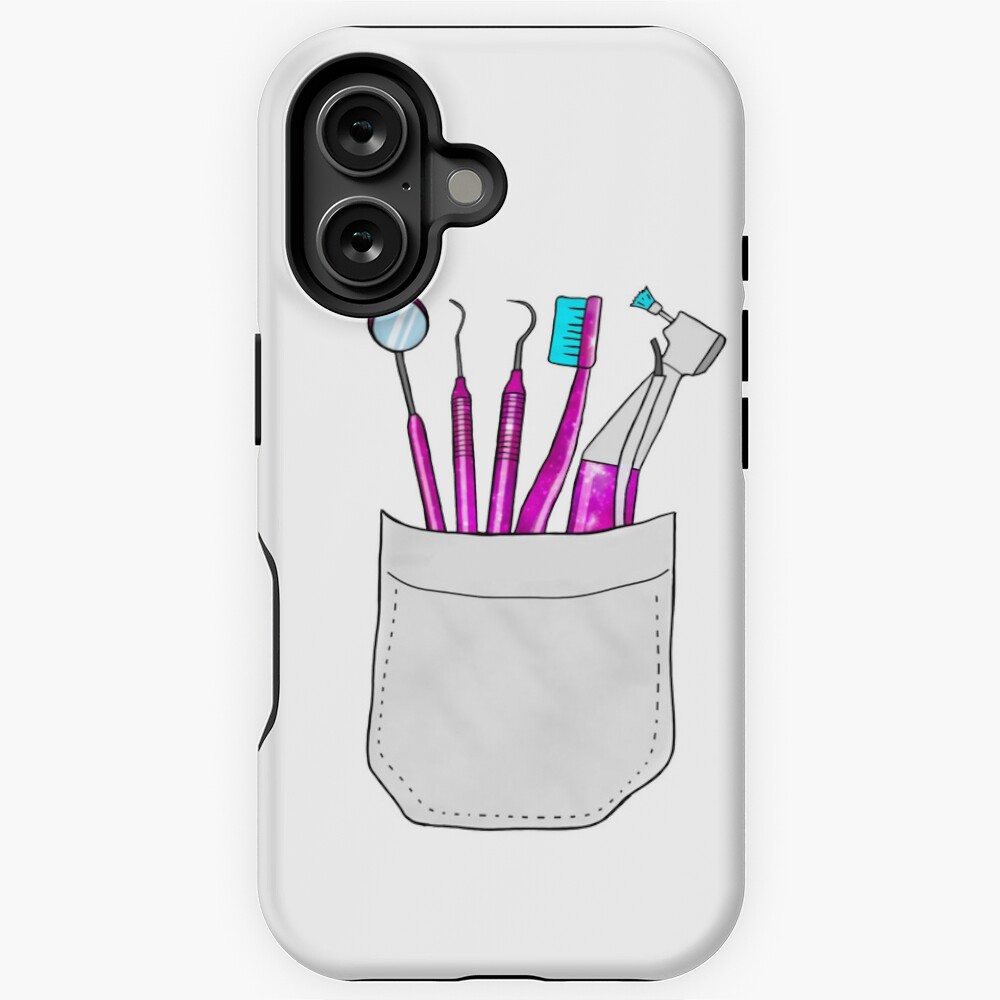 "Pink dental instruments in a pocket" Sticker for Sale by guaka-molly ...