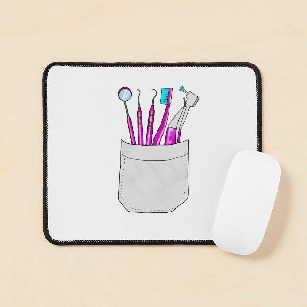 "Pink dental instruments in a pocket" Sticker for Sale by guaka-molly ...