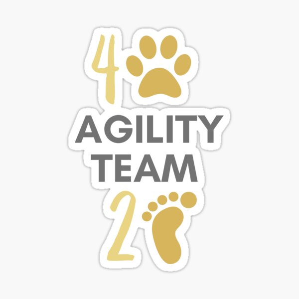 "Agility team 4 legs and 2 feet in gray and gold" Sticker for Sale by ...
