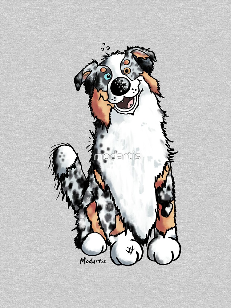 "Happy Australian Shepherd Dog - Dogs - Cartoon" T-shirt by modartis ...