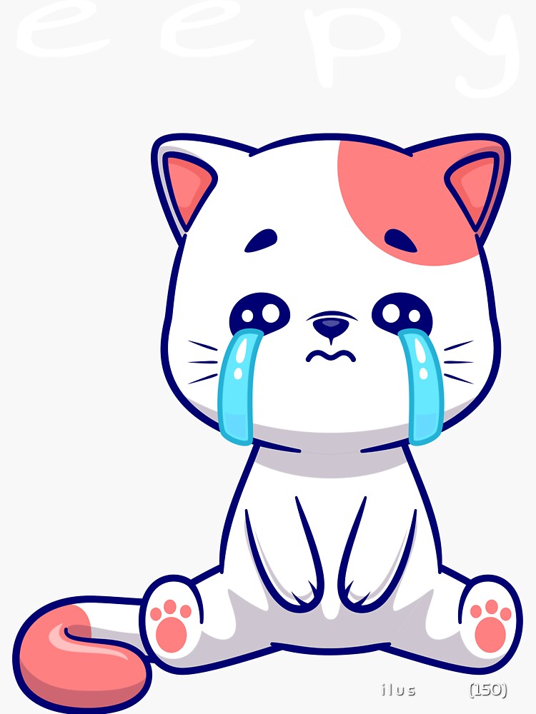 Eepy Sleepy Kitteneepy Sleepy Sticker For Sale By Ilustramagic Redbubble