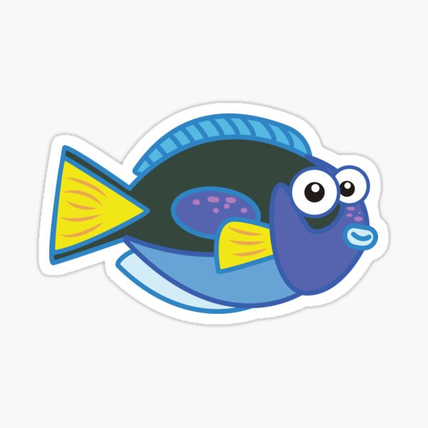 "Blue tang" Sticker for Sale by Animster | Redbubble