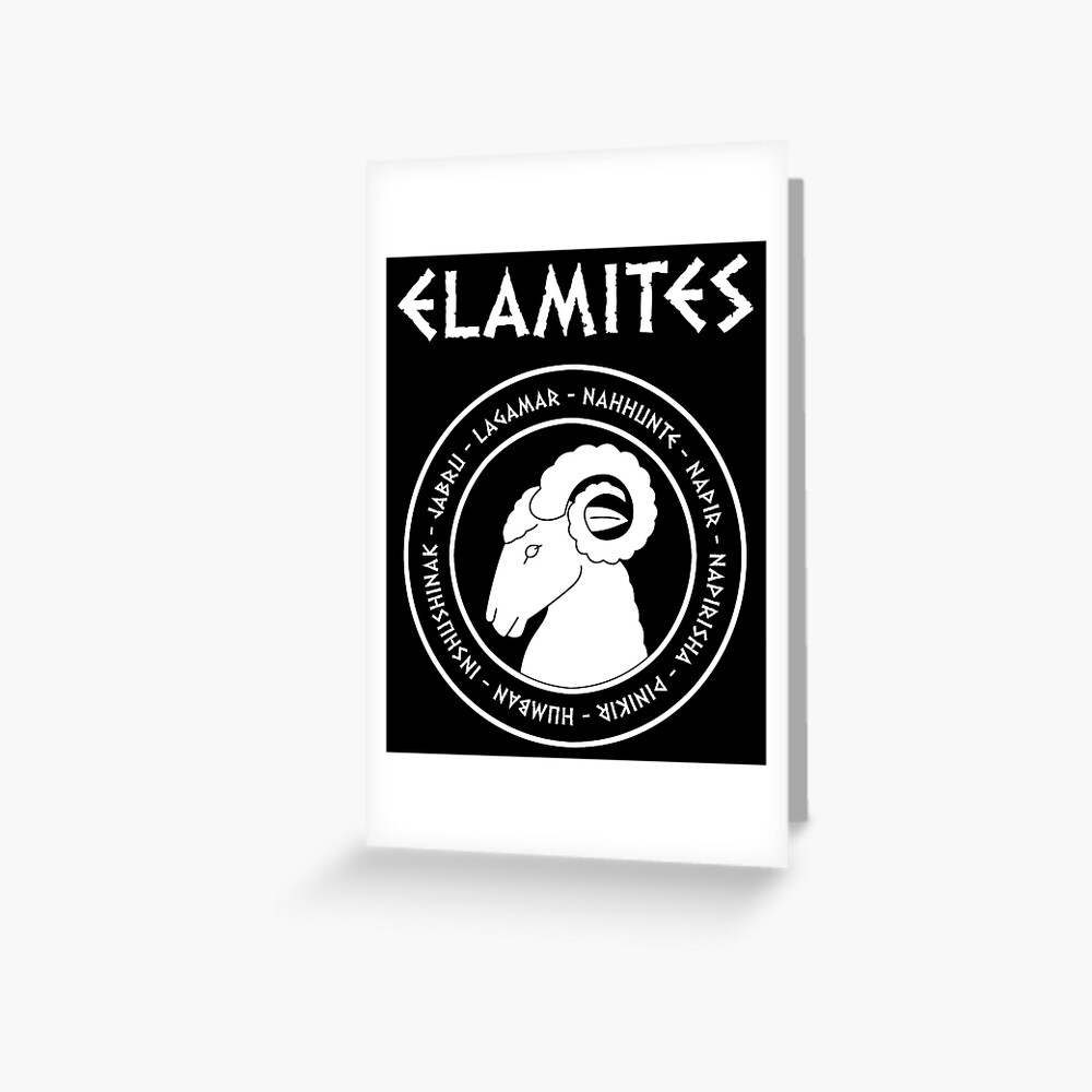 "Elamites Ancient Bronze Age Civilization Gods of Elam" Greeting Card ...