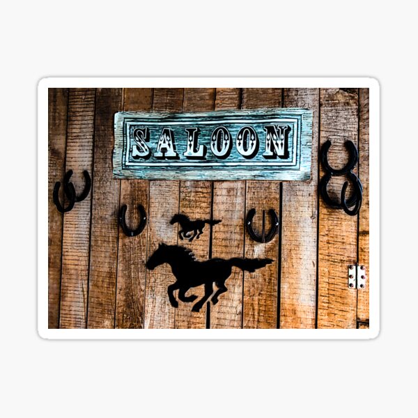 "Saloon Sign" Sticker for Sale by MonkeyBen | Redbubble