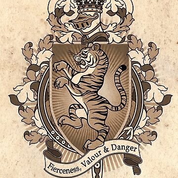 "Tiger Coat Of Arms Heraldry" Kids T-Shirt for Sale by Heather Hitchman ...