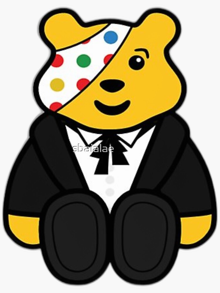 "tesco pudsey bear" Sticker for Sale by Sbaialae | Redbubble