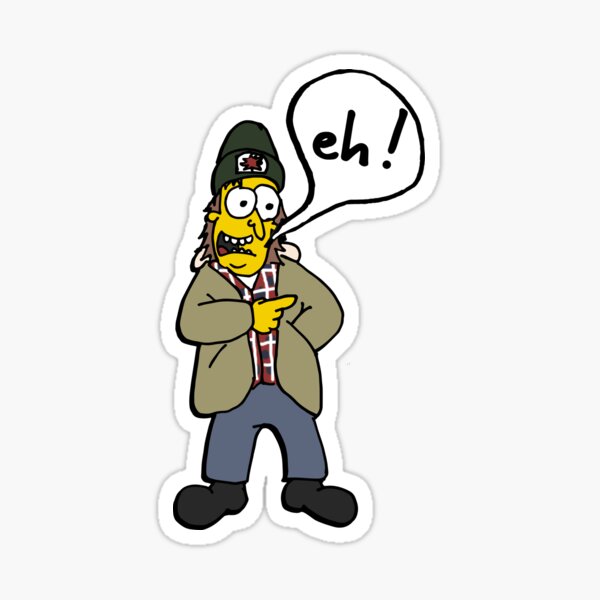 "The Hoser Saying Eh" Sticker for Sale by NickacanDesigns | Redbubble