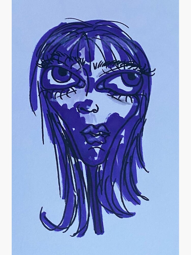 "violet girl " Sticker for Sale by Annbeachamp | Redbubble