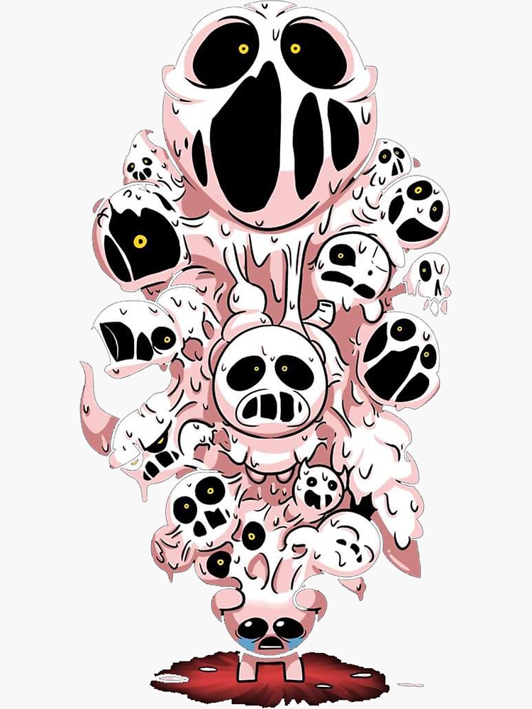"the binding of isaac" Sticker for Sale by mikasacasa | Redbubble