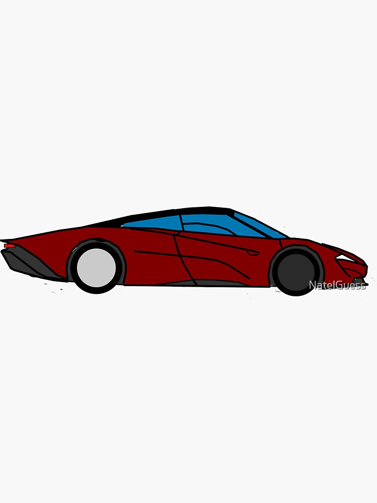 "Simple Sleek Red Hypercar " Sticker for Sale by NatelGuess | Redbubble