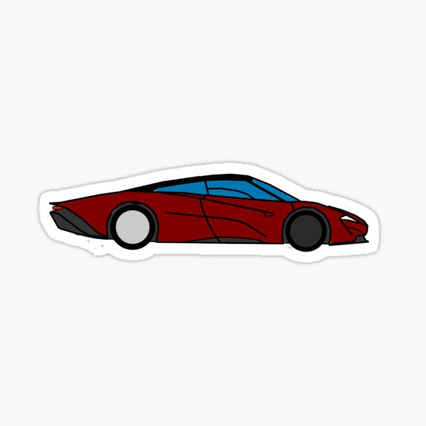 "Simple Sleek Red Hypercar " Sticker for Sale by NatelGuess | Redbubble