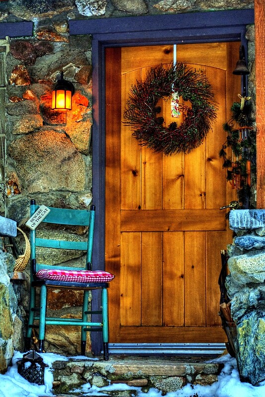 "Country Cottage Door At Christmas" by K D Graves Photography | Redbubble