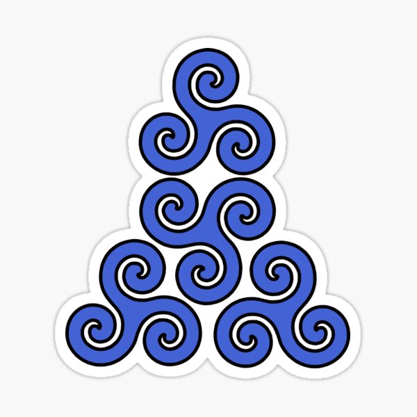 "Triskelion Tree in Blue" Sticker for Sale by janraydesigns | Redbubble